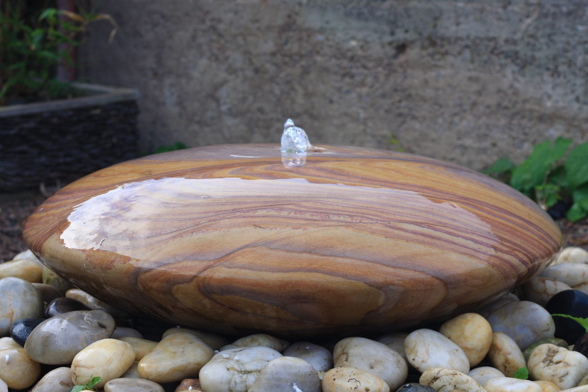 Sandstone Pebble UFO Water feature - Ornamental Classics