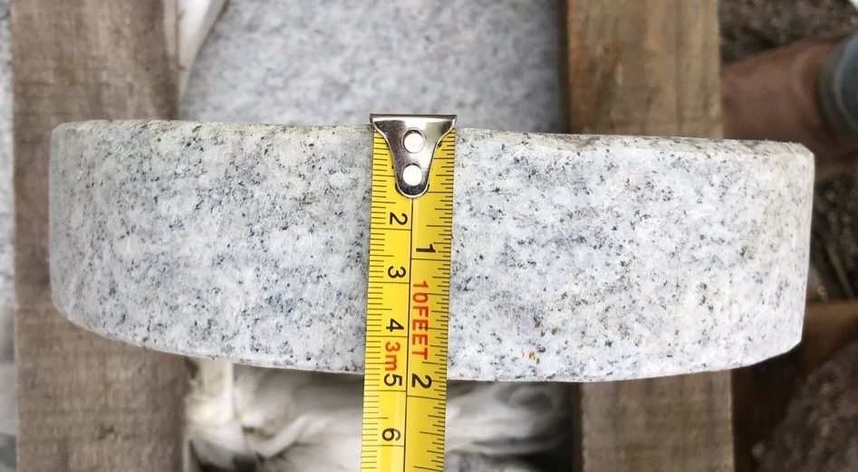 Grey Granite Plinth- dia20x5cm H - Ornamental Classics