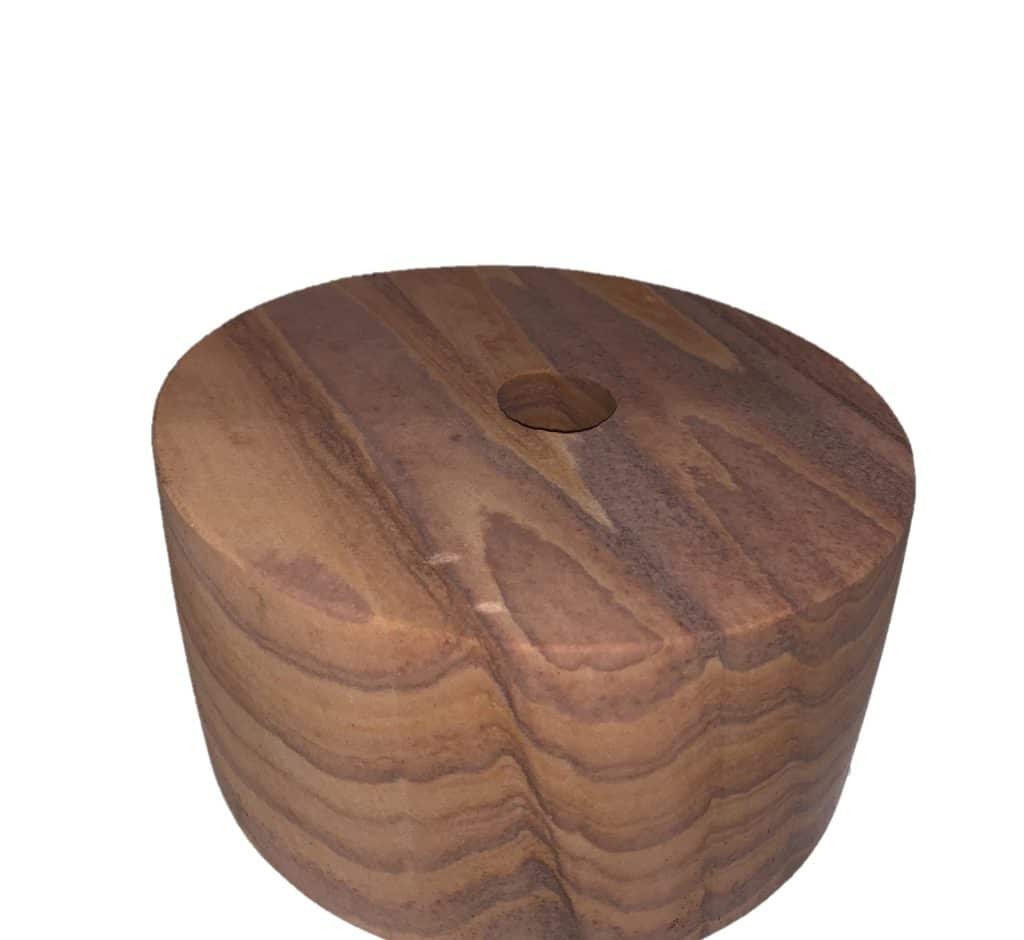 Rainbow sandstone round plinth - Ornamental Classics