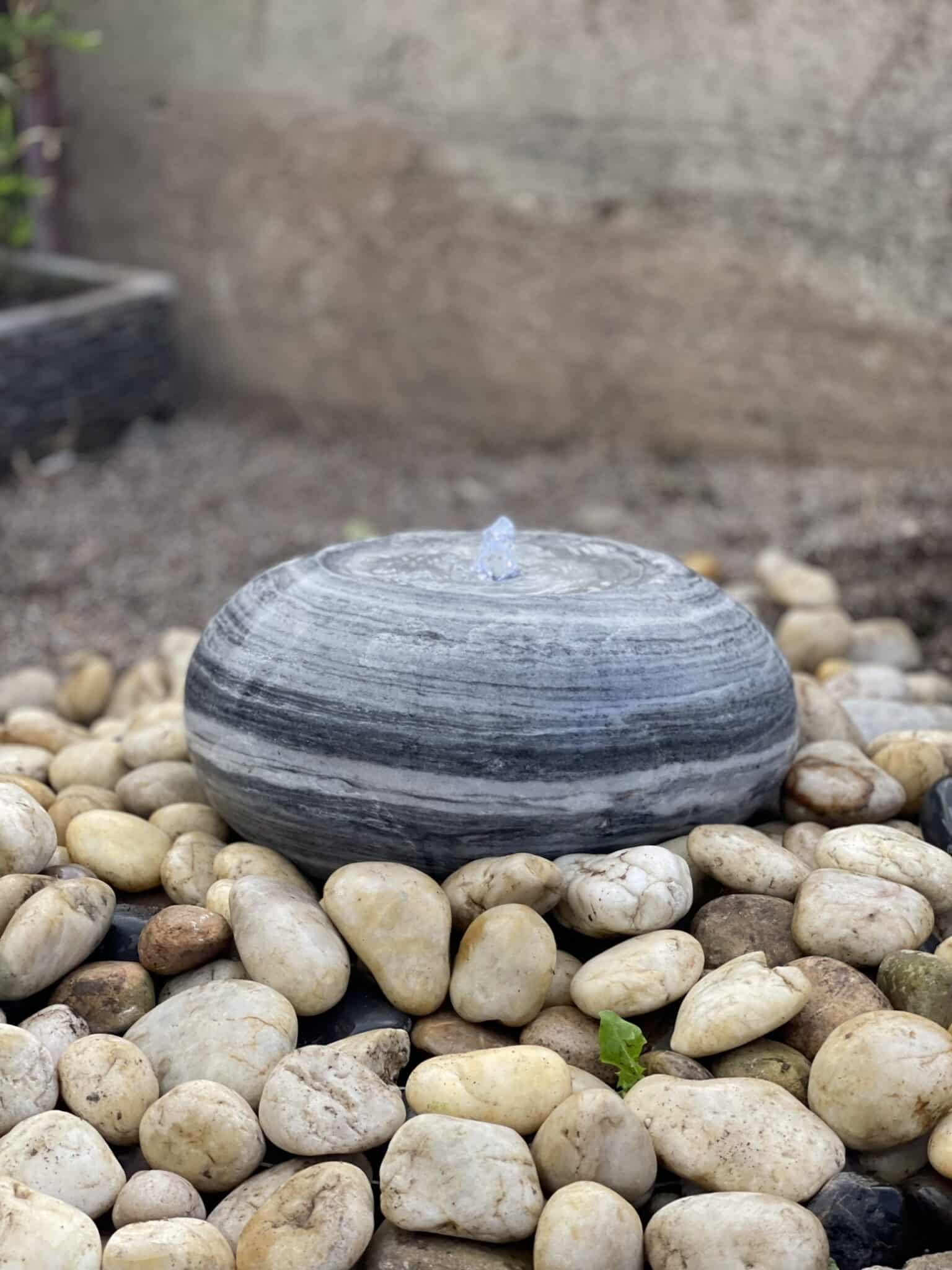 Polished Black & White Marble Boulder - Ornamental Classics