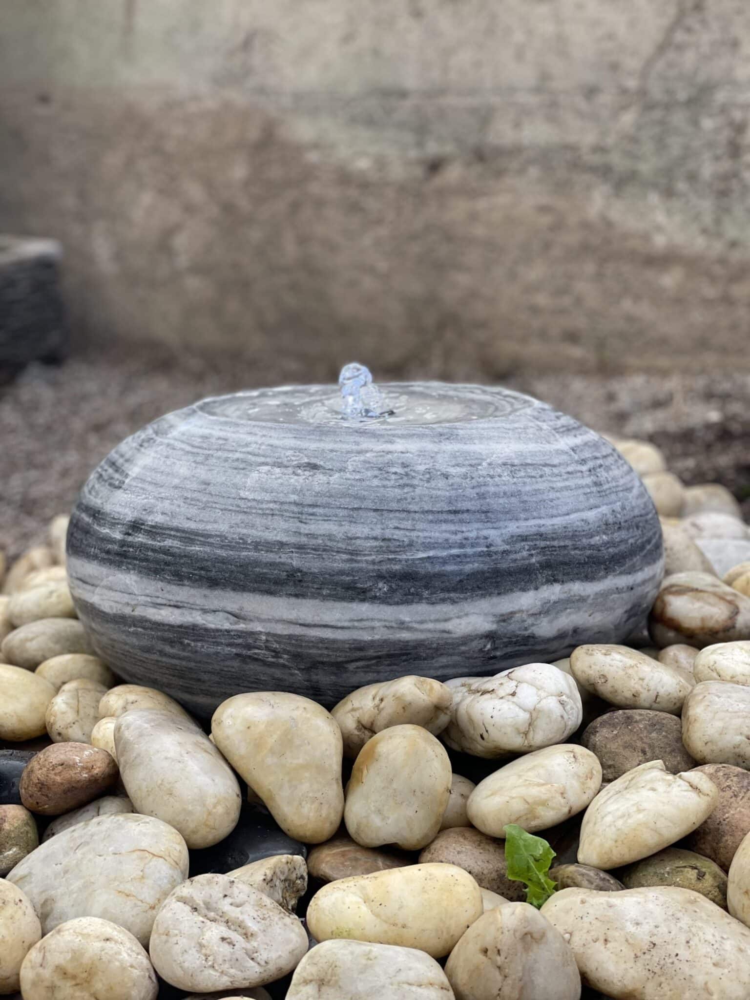 Polished Black & White Marble Boulder - Ornamental Classics