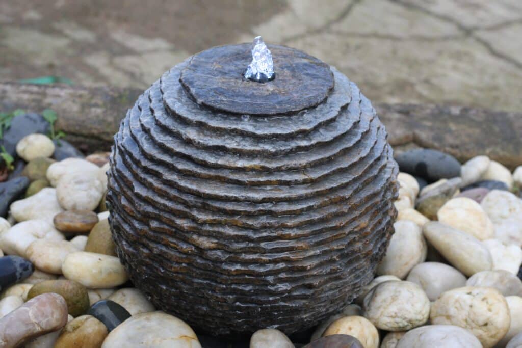 Rustic Black Limestone 60cm Sphere - Ornamental Classics