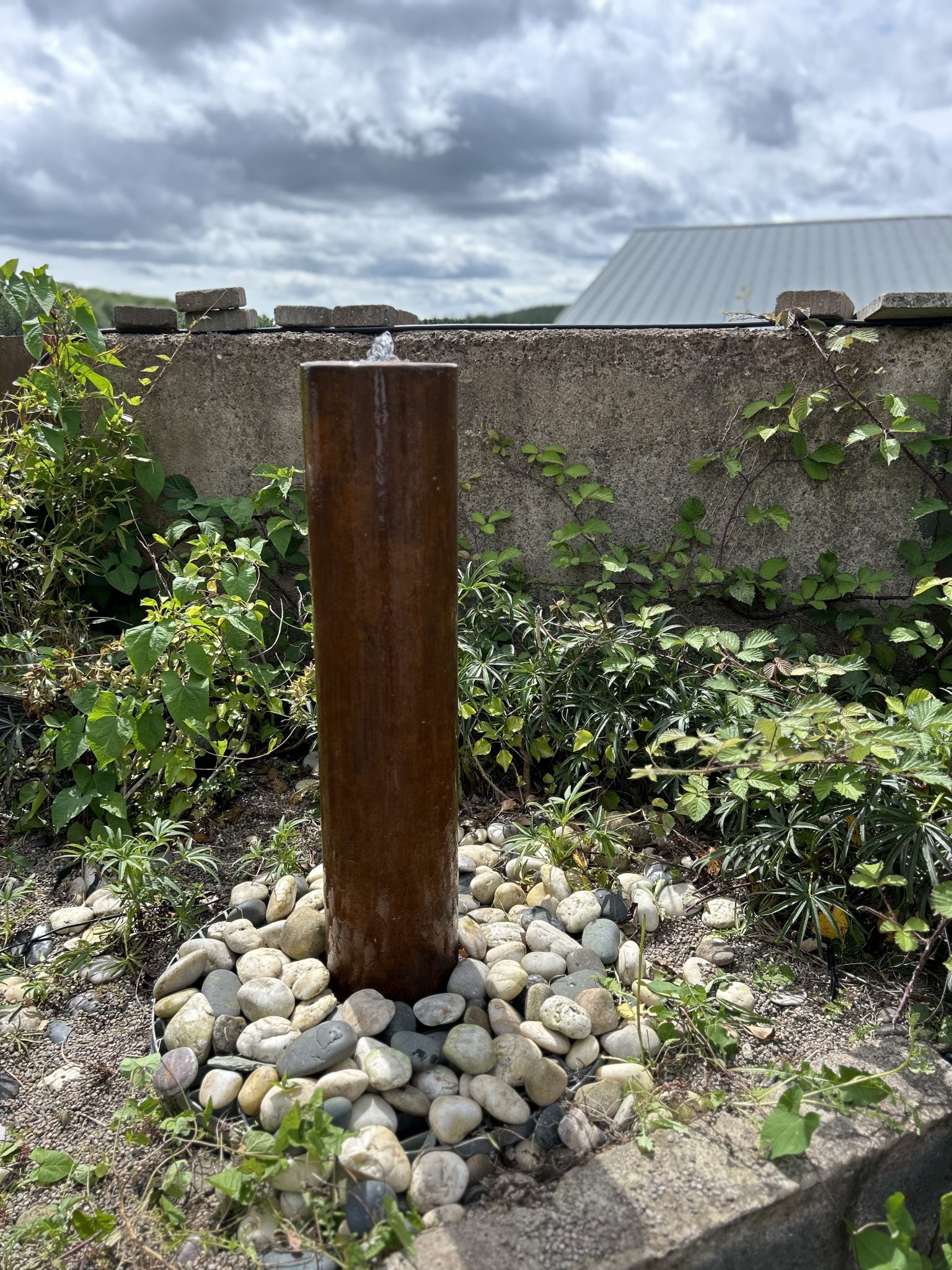Corten Steel Column 70cm Garden Water Feature - Ornamental Classics