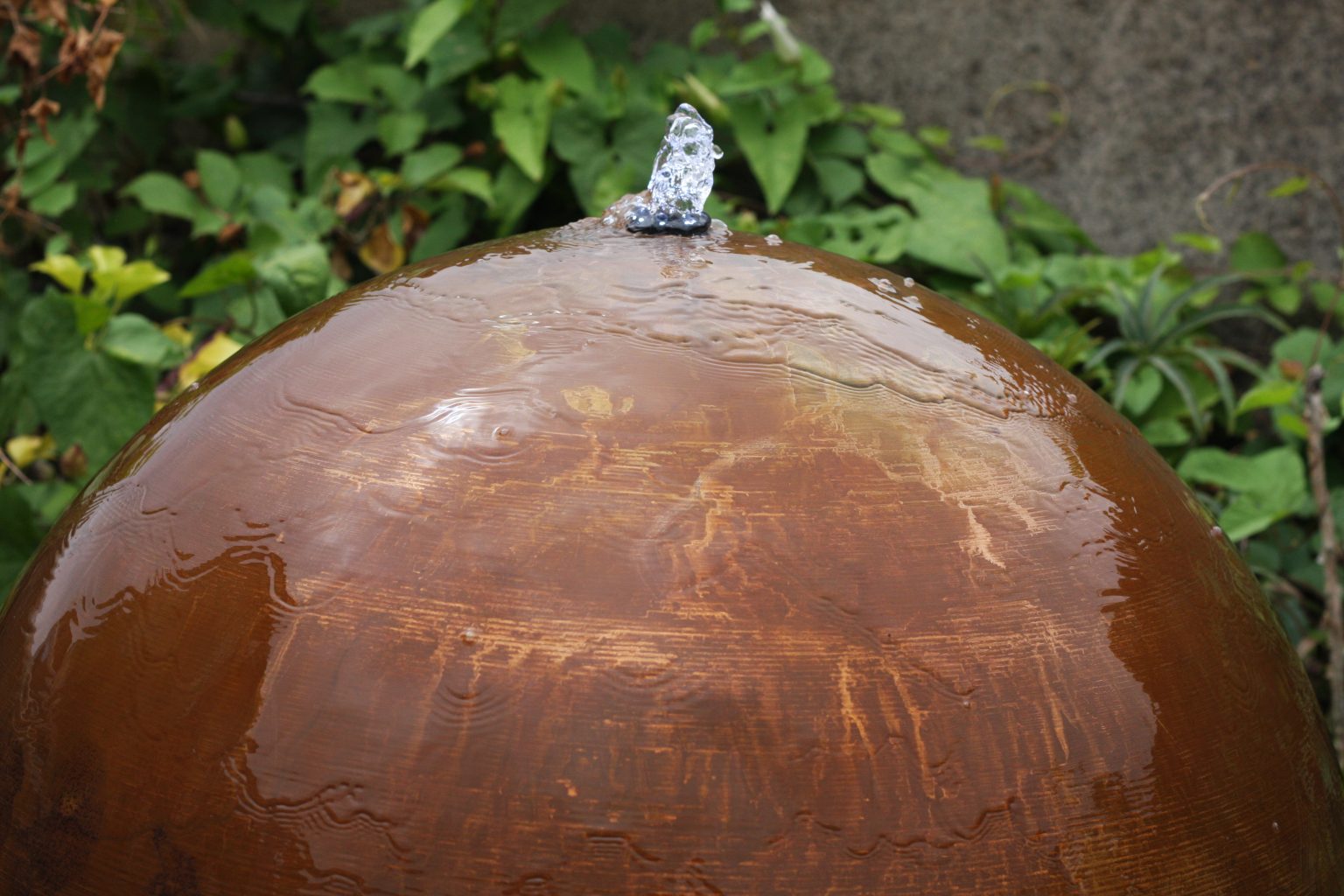 Corten Steel Sphere 80CM Garden Water Feature - Ornamental Classics