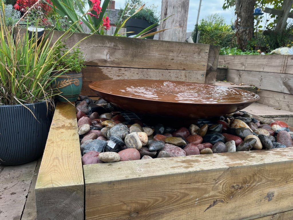 80cm Corten Steel Bowl Water Feature - Ornamental Classics