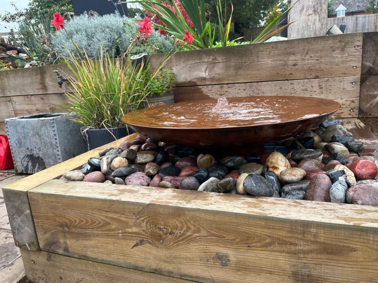 80cm Corten Steel Bowl Water Feature - Ornamental Classics
